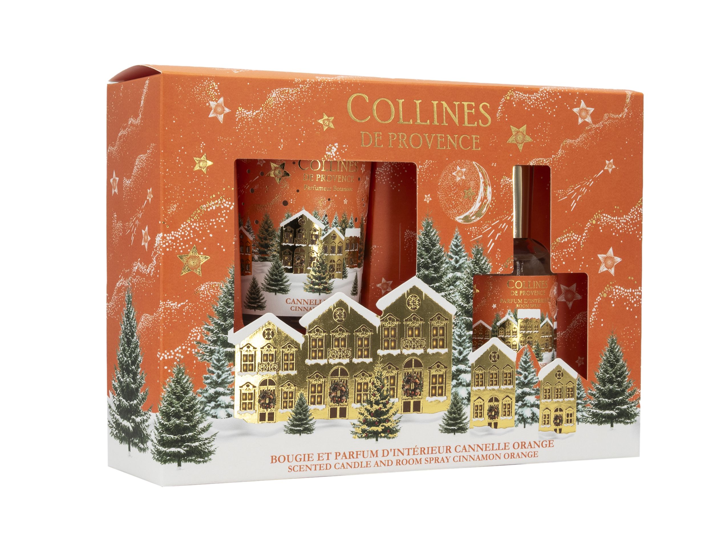 Collines de Provence Geschenke- set 50ml+75g goldfarben orange Glas