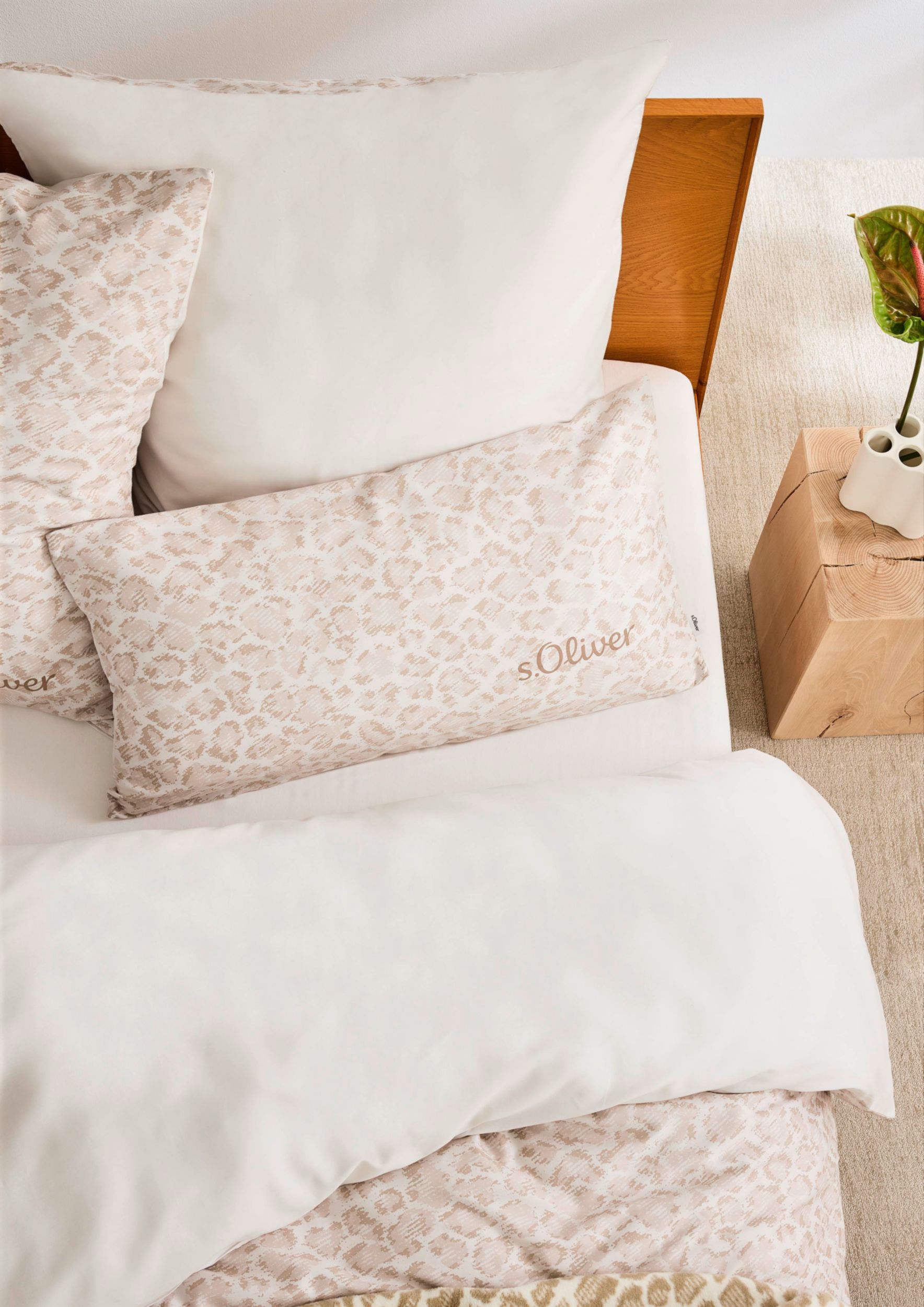 s. Oliver s.Oliver Satin beige Baumwolle